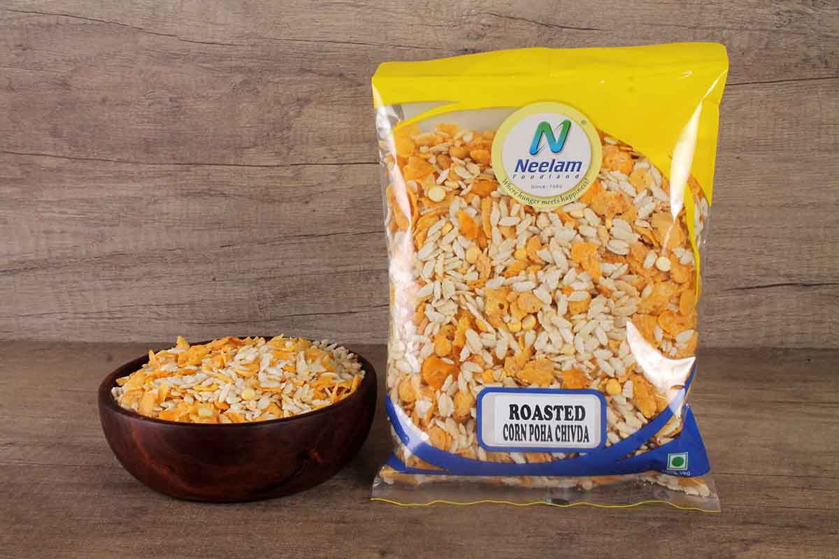 Roasted Corn Poha Chivda 200 Gm – Neelam Foodland USA