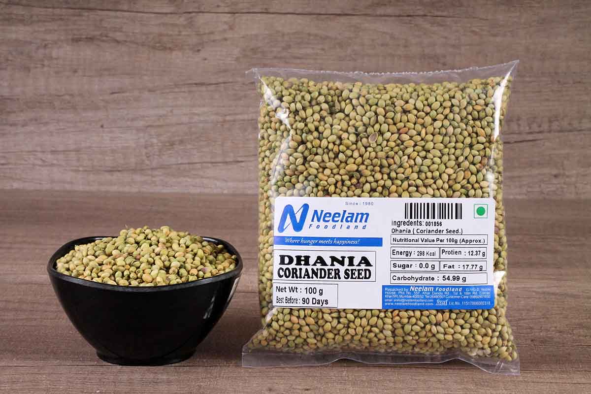 Whole Coriander/Dhania Seeds 100 Gm – Neelam Foodland USA